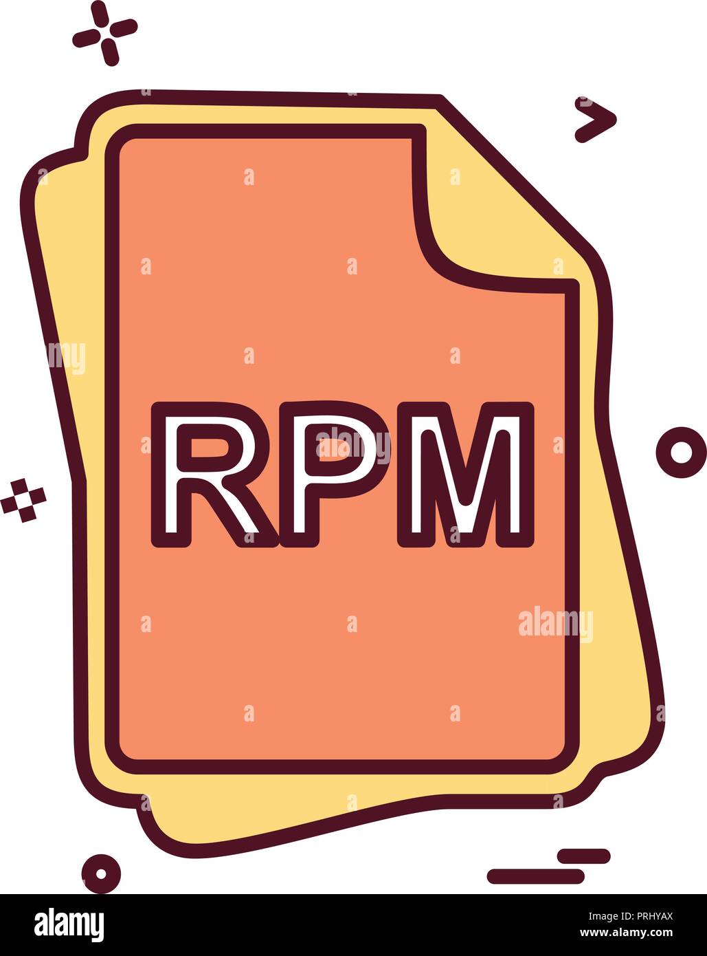 RPM file type icon design vector Stock Vector Image & Art - Alamy