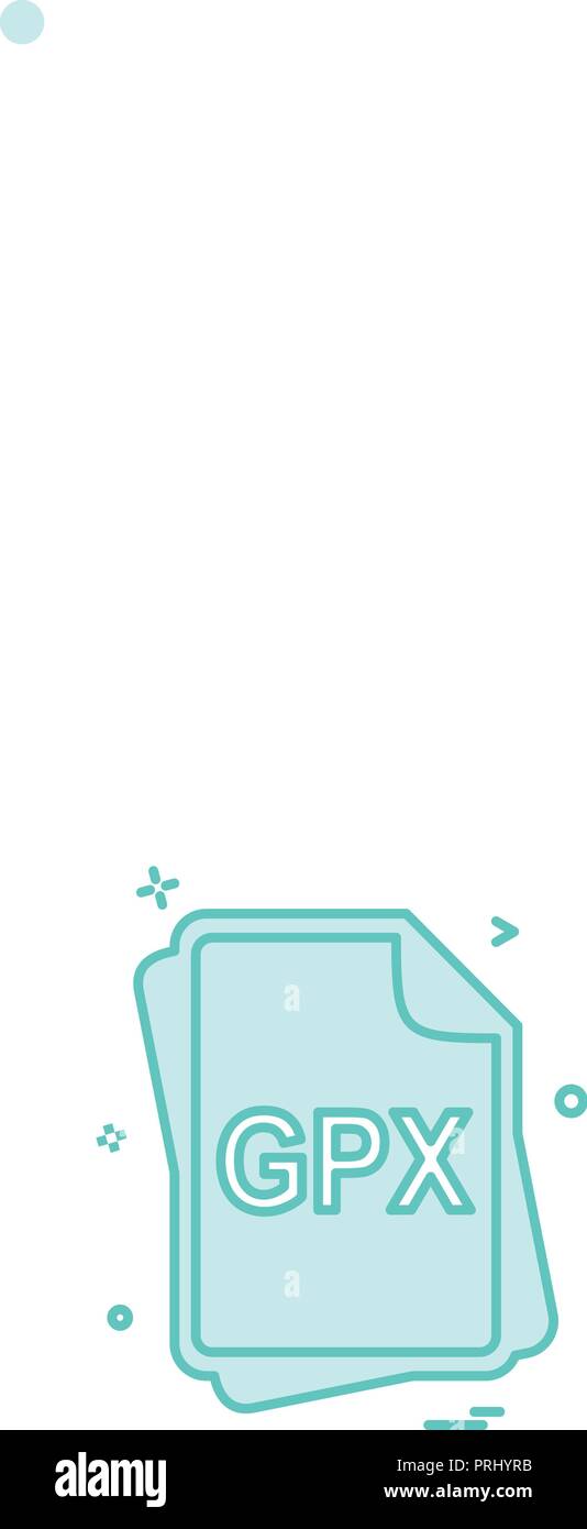 GPX file type icon design vector Stock Vector Image & Art - Alamy