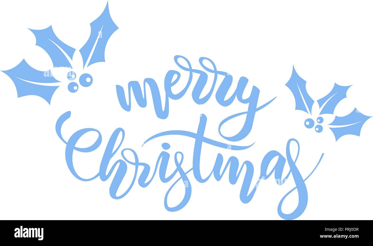 Merry Christmas Lettering Stock Vector Image & Art - Alamy