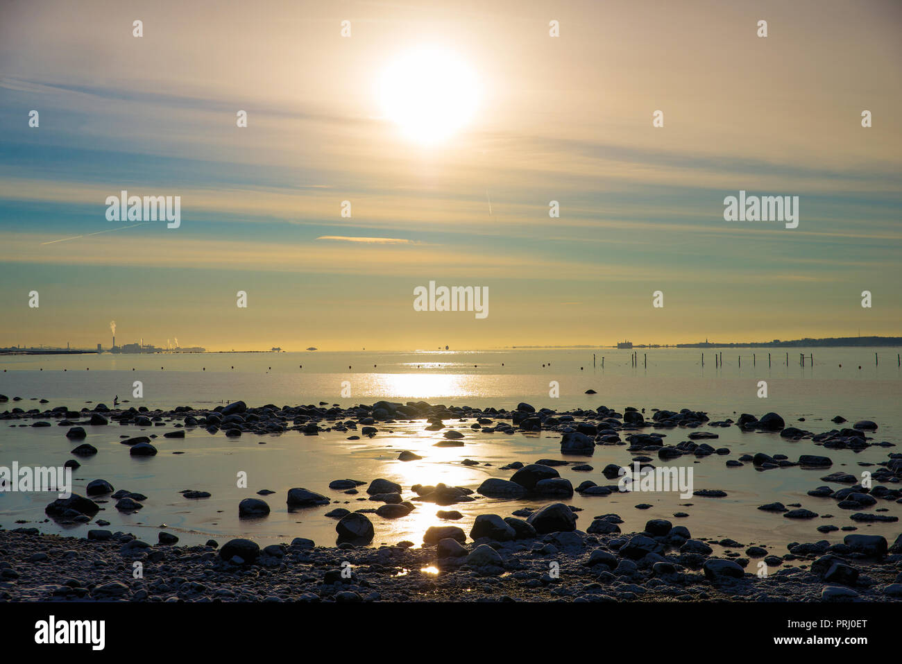 Oresund Strait in winter Stock Photo - Alamy