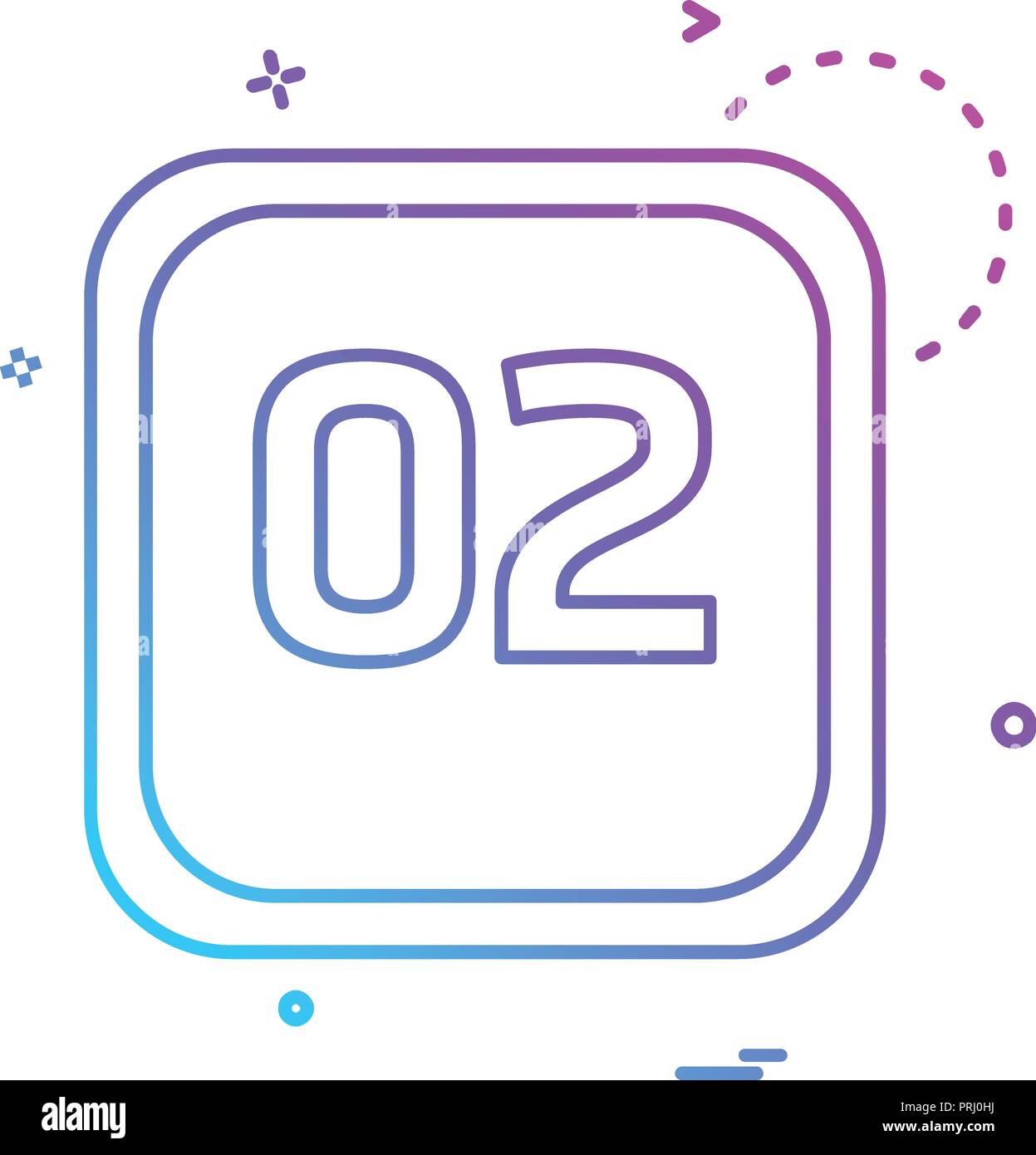 2 Date Calender icon design vector Stock Vector Image & Art - Alamy