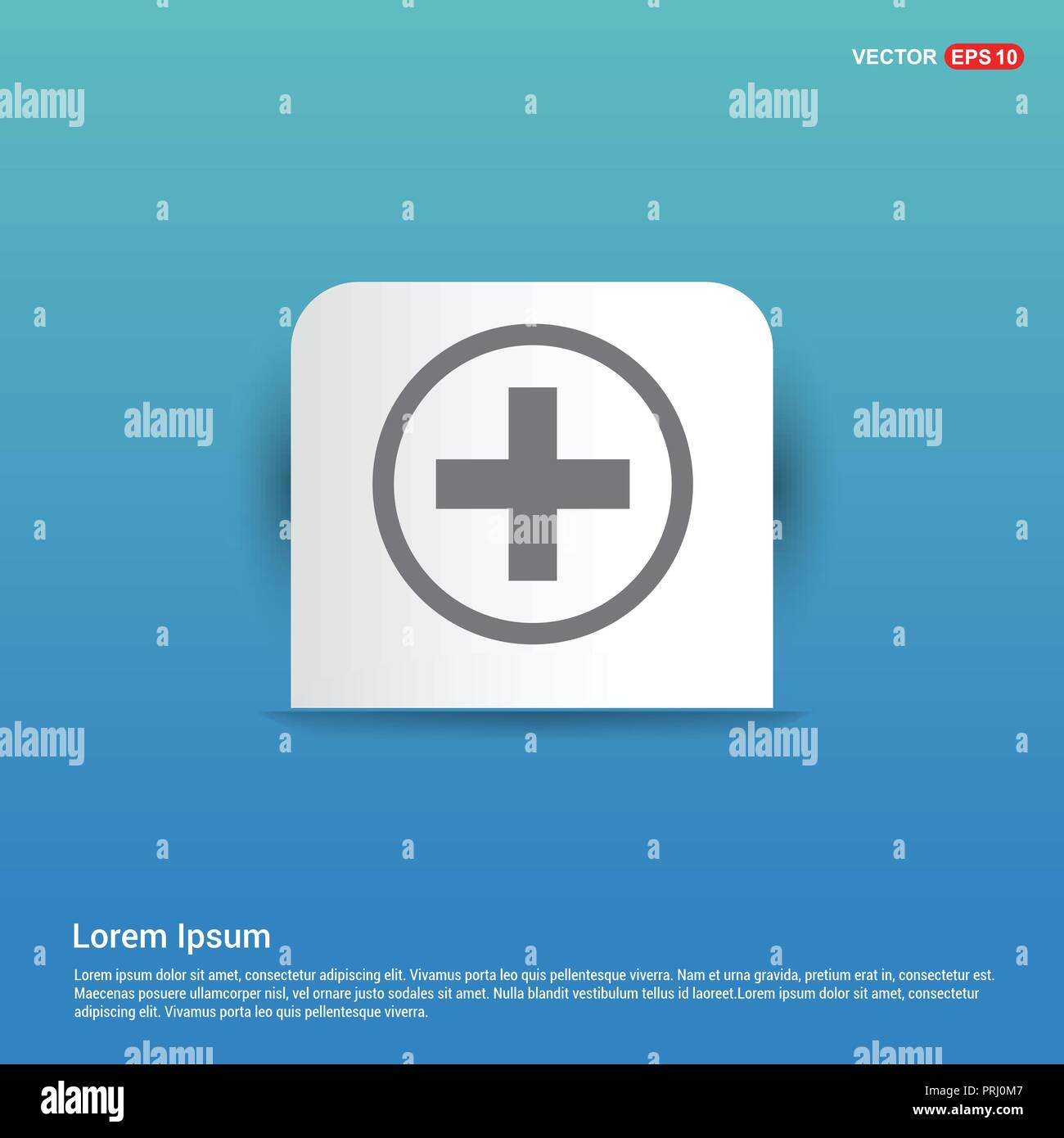hospital plus sign button icon - Blue Sticker button Stock Vector Image ...