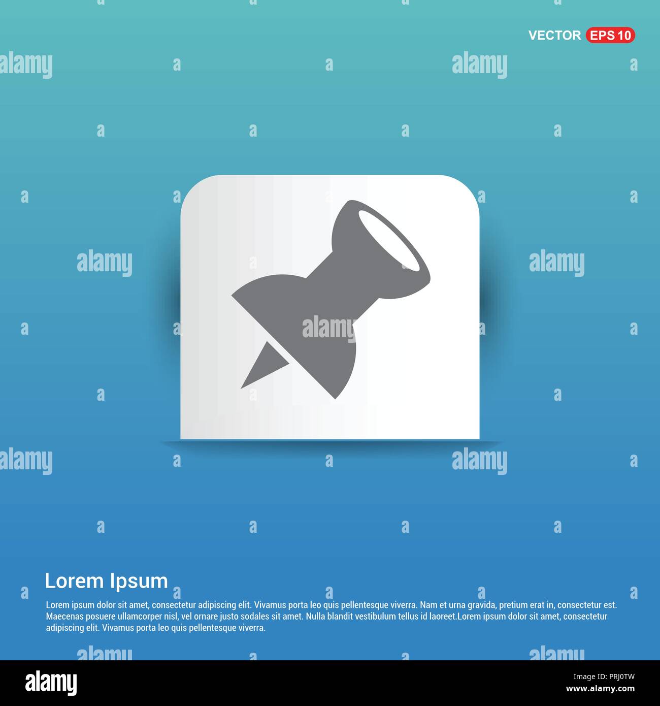 pin icon - Blue Sticker button Stock Vector Image & Art - Alamy