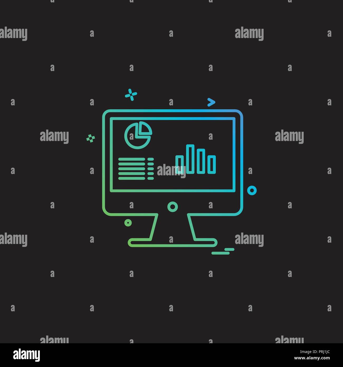 Monitor icon design vector Stock Vector Image & Art - Alamy