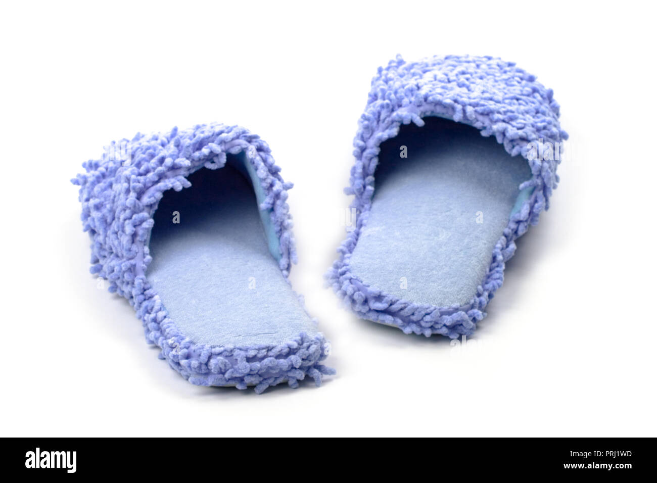 blue slippers isolated on a white background Stock Photo - Alamy