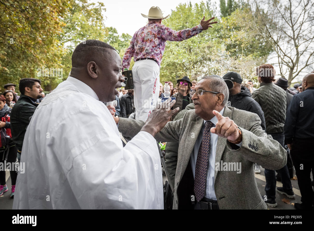 Speakers’ Corner, the public speaking area of Hyde Park in London Stock ...