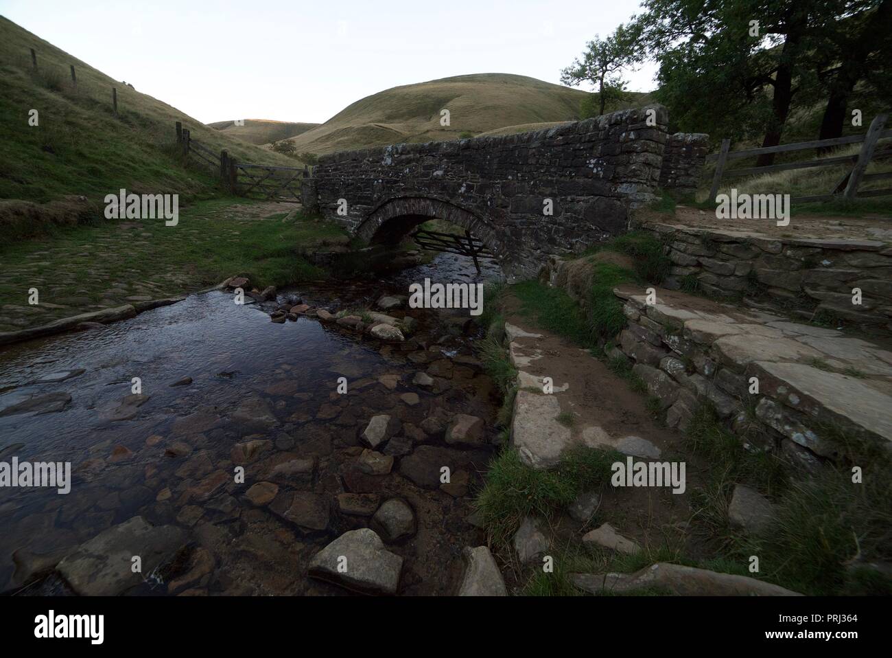 Stone foot bridge at the bottom of the famous Jacob's Ladder footpath ...
