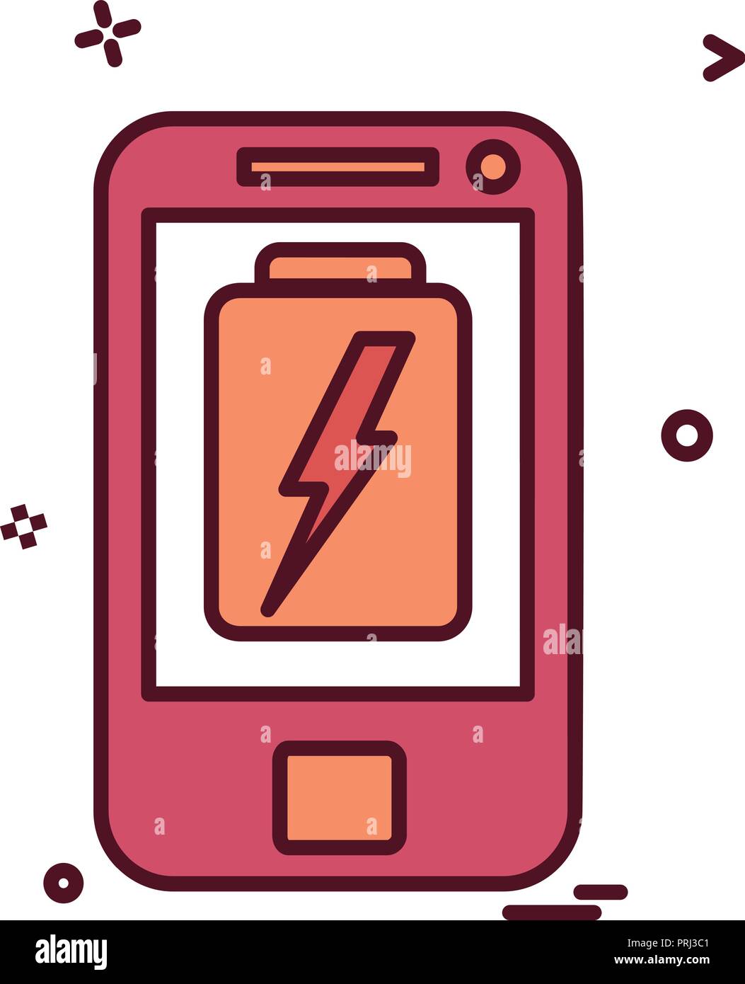 Low Battery Phone icon design vector Stock Vector Image & Art - Alamy