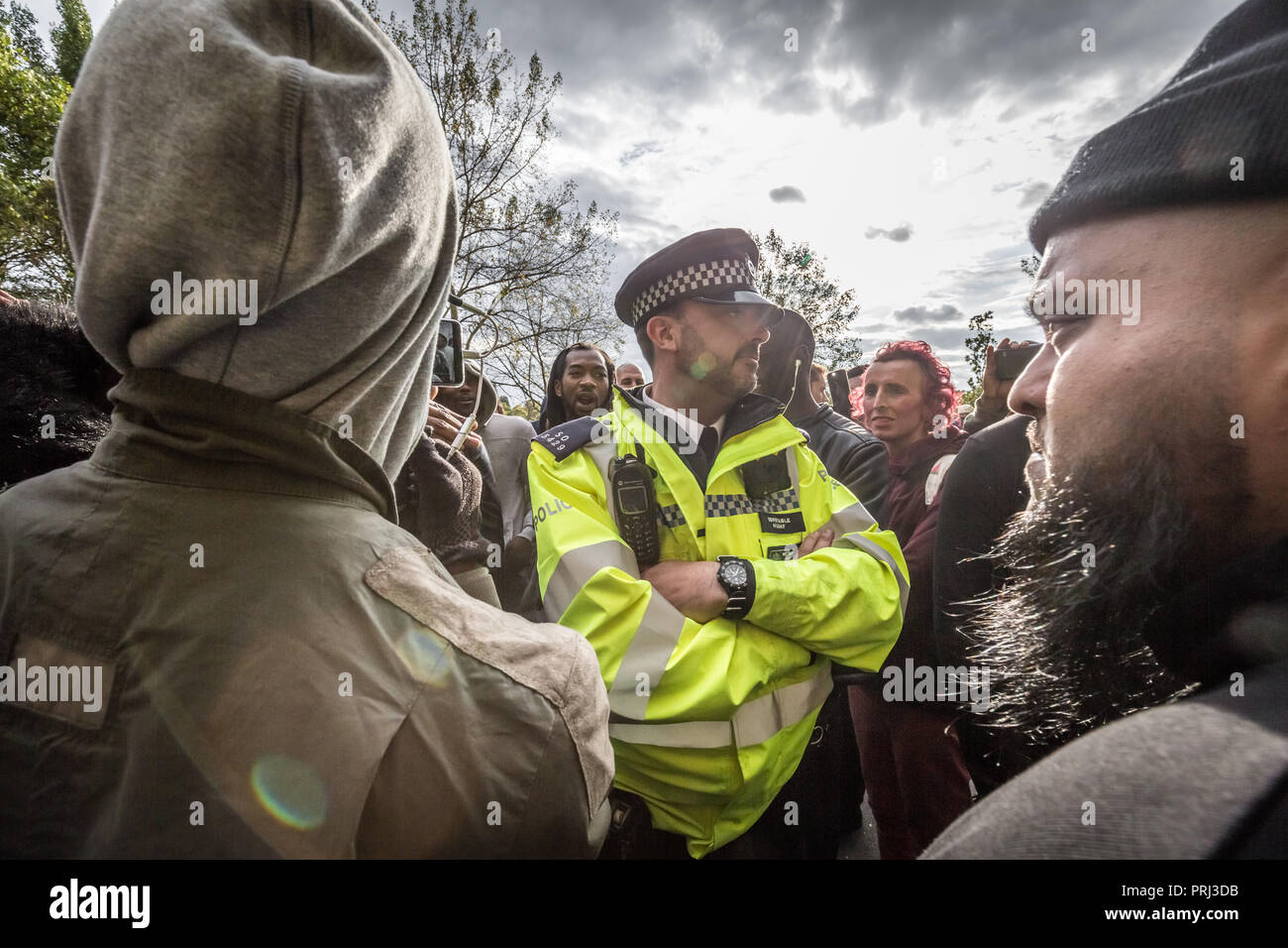 Speakers’ Corner, the public speaking area of Hyde Park in London Stock ...