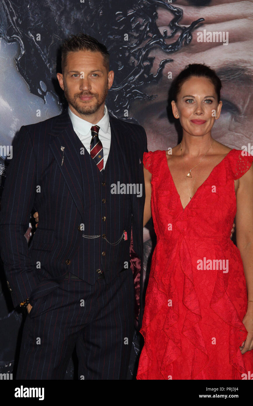 Tom Hardy, Kelly Marcel 10/01/2018 The World Premiere of "Venom" held ...