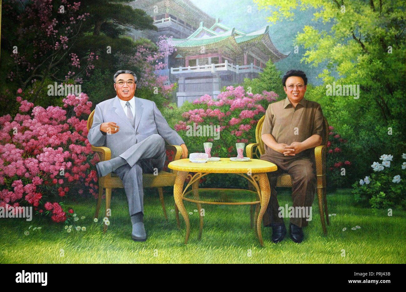 Painted mural of the Eternal Leaders Stock Photo - Alamy
