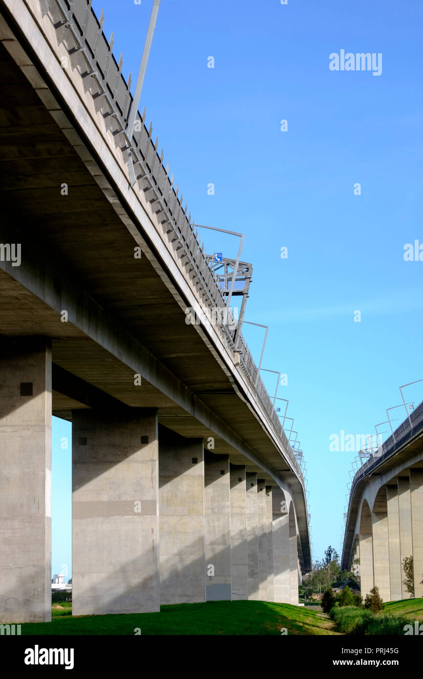Under the Gateway Bridges - North End Stock Photo - Alamy