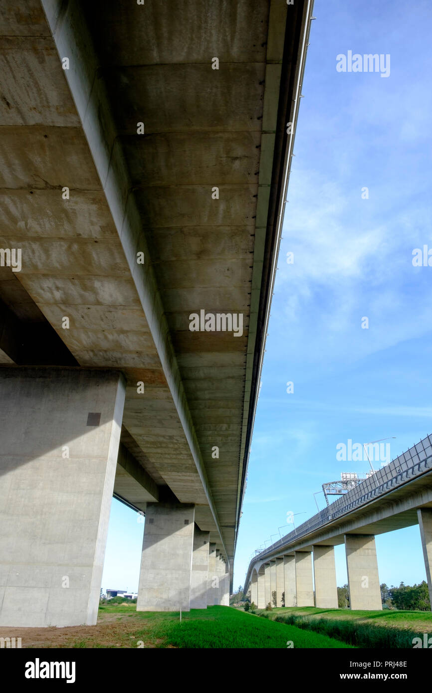 Under the Gateway Bridges - North End Stock Photo - Alamy