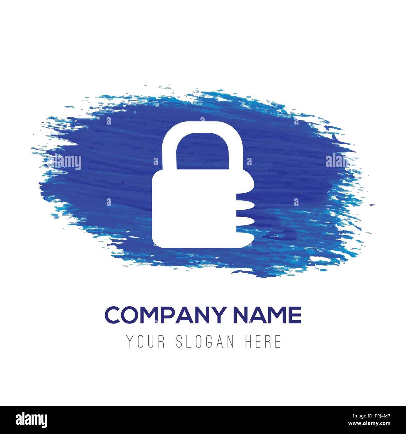 Lock icon - Blue watercolor background Stock Vector Image & Art - Alamy