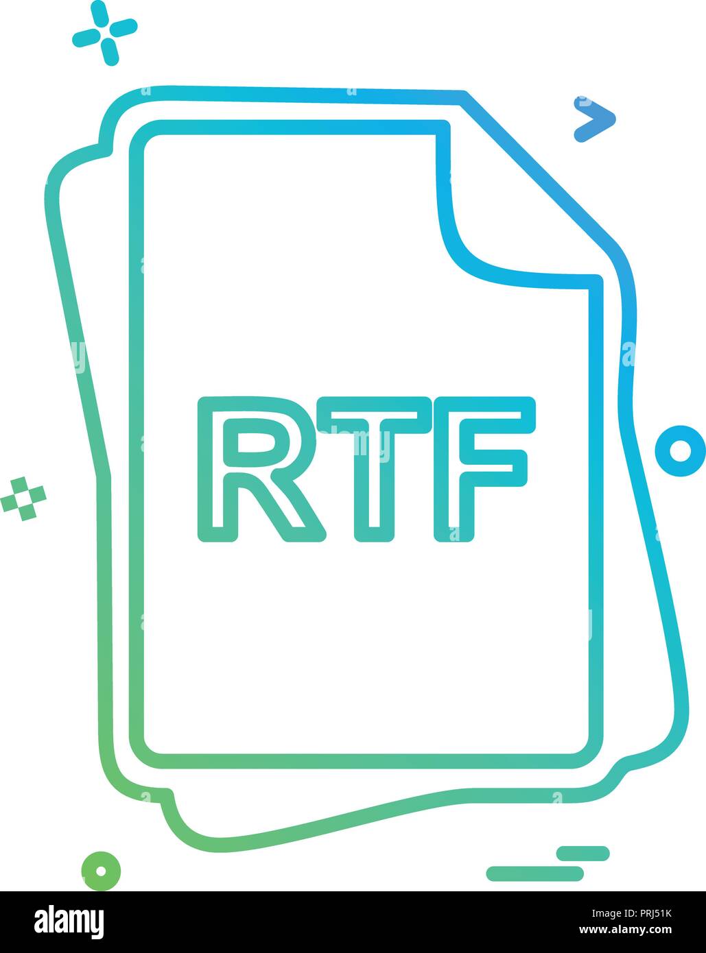 RTF file type icon design vector Stock Vector Image & Art - Alamy