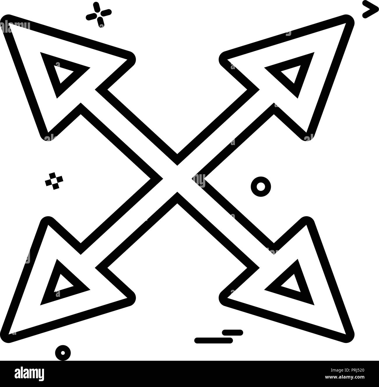 arrow four way icon vector design Stock Vector Image & Art - Alamy