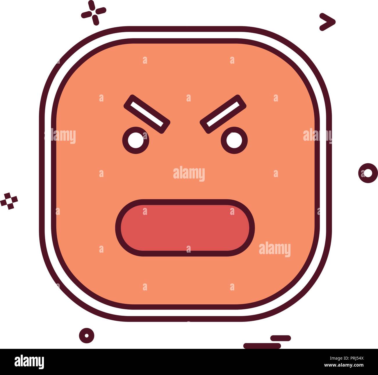 Angry emoji icon design vector Stock Vector Image & Art - Alamy