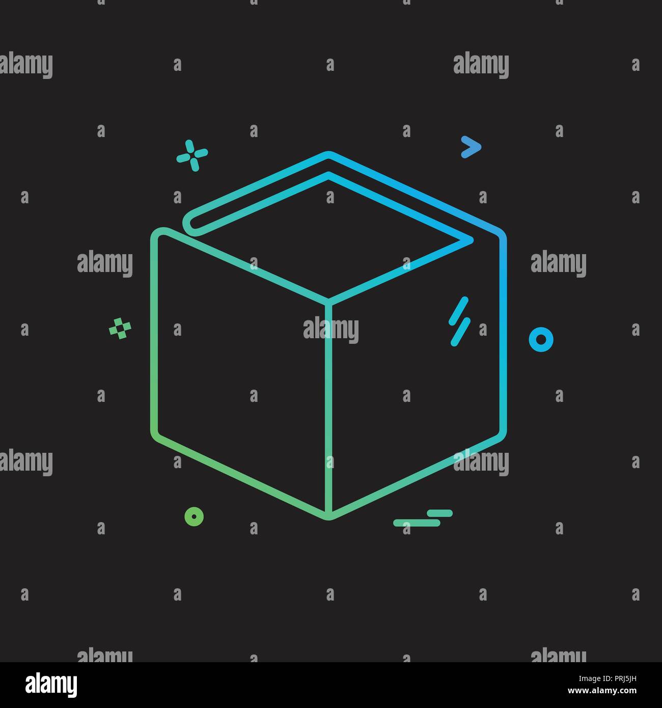 Cube icon design vector Stock Vector Image & Art - Alamy