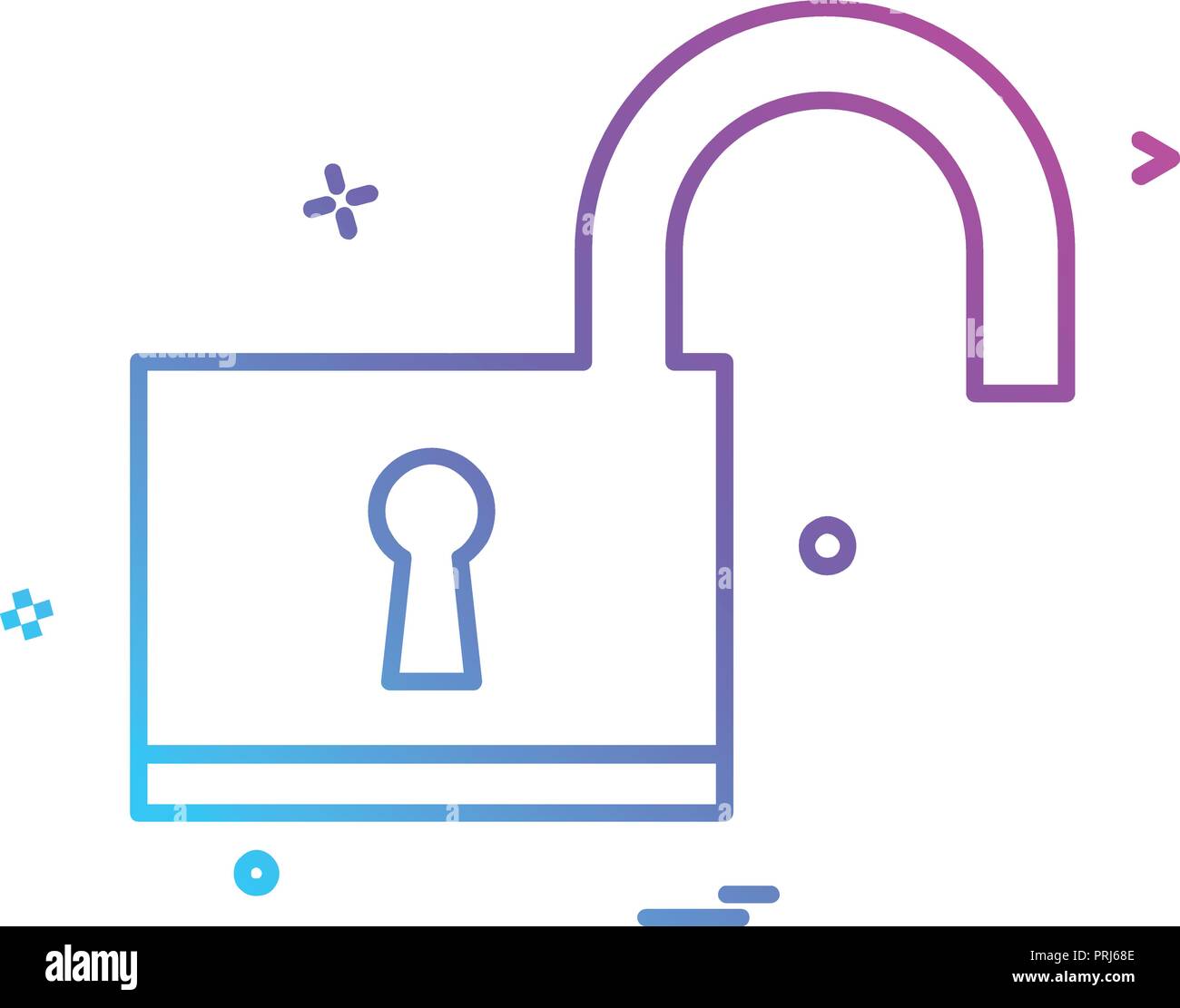 Lock icon design vector Stock Vector Image & Art - Alamy