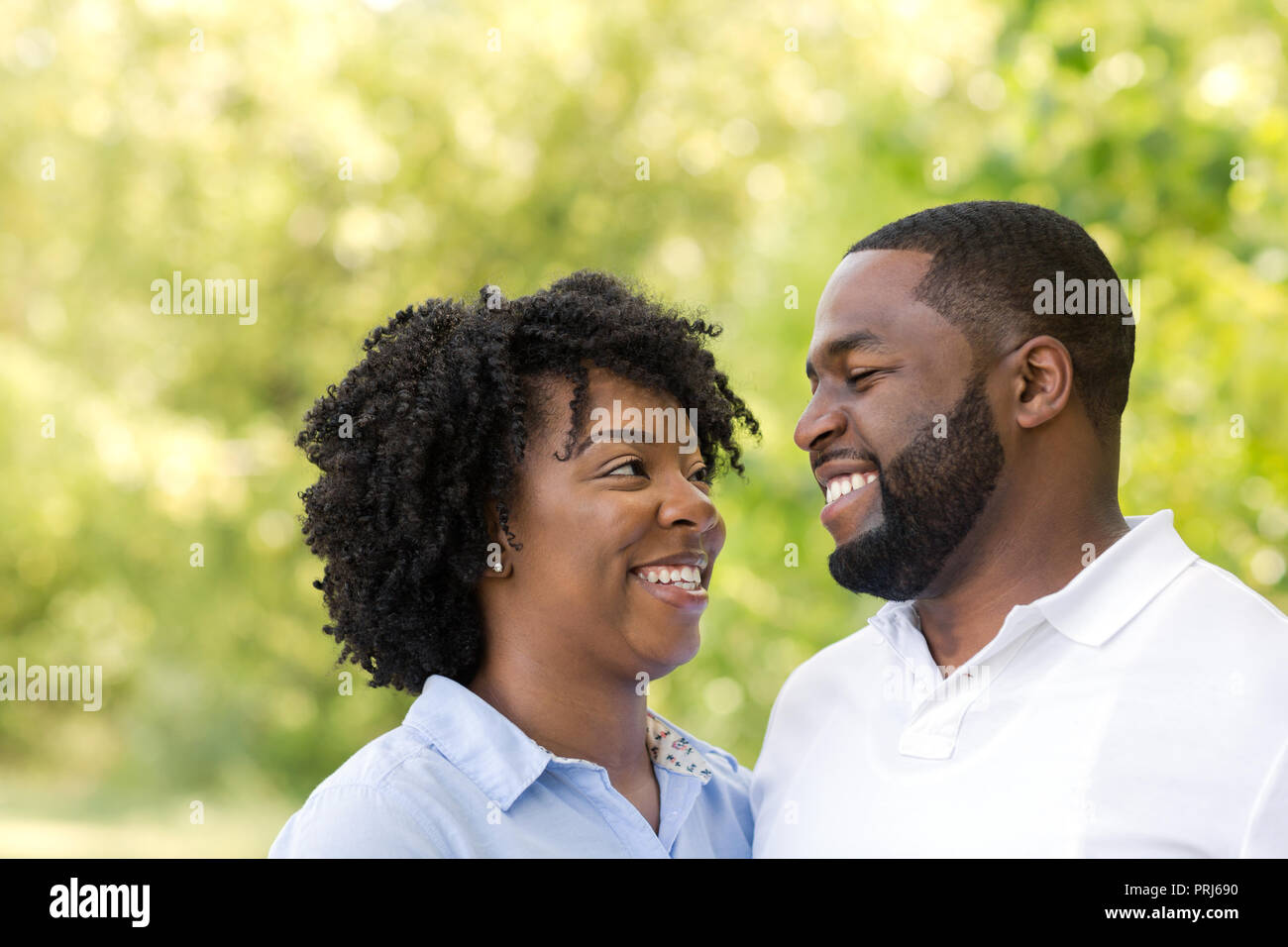 Happy african american couple hi-res stock photography and images - Alamy