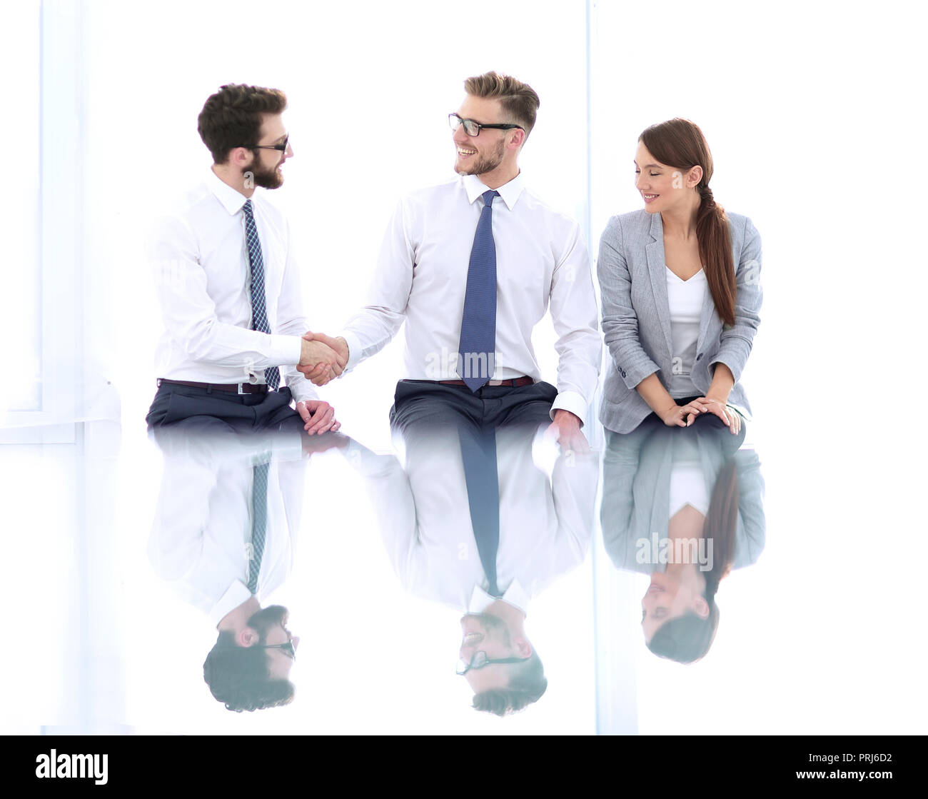 Business group discussing new Cut Out Stock Images & Pictures - Alamy