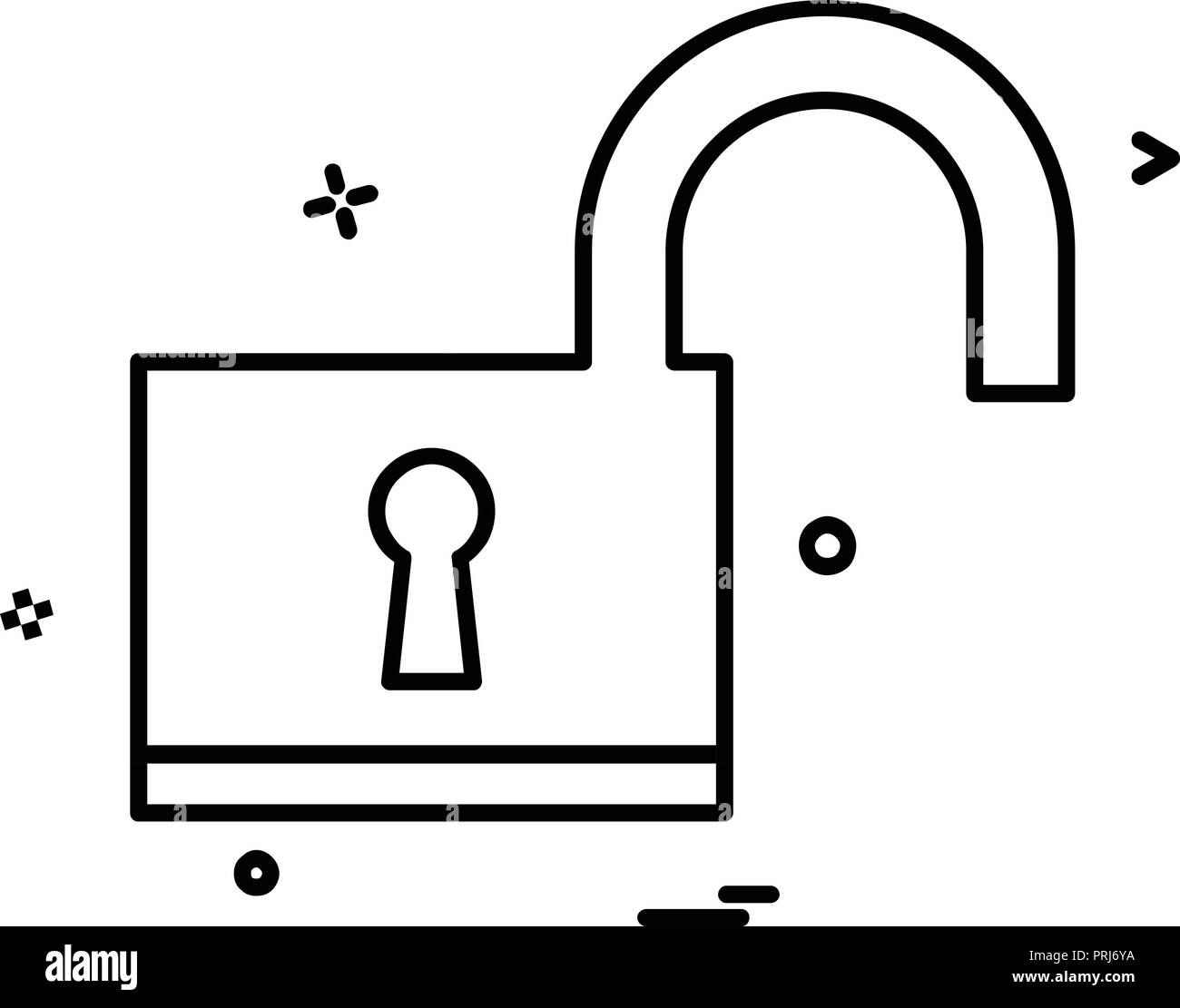 Lock icon design vector Stock Vector Image & Art - Alamy