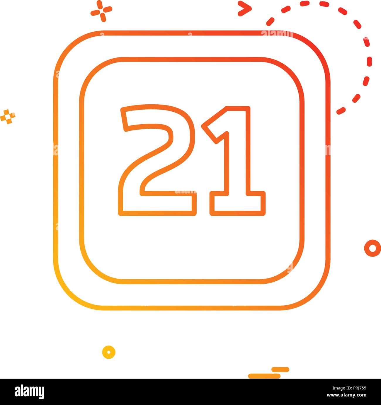 21 Date Calender icon design vector Stock Vector Image & Art - Alamy