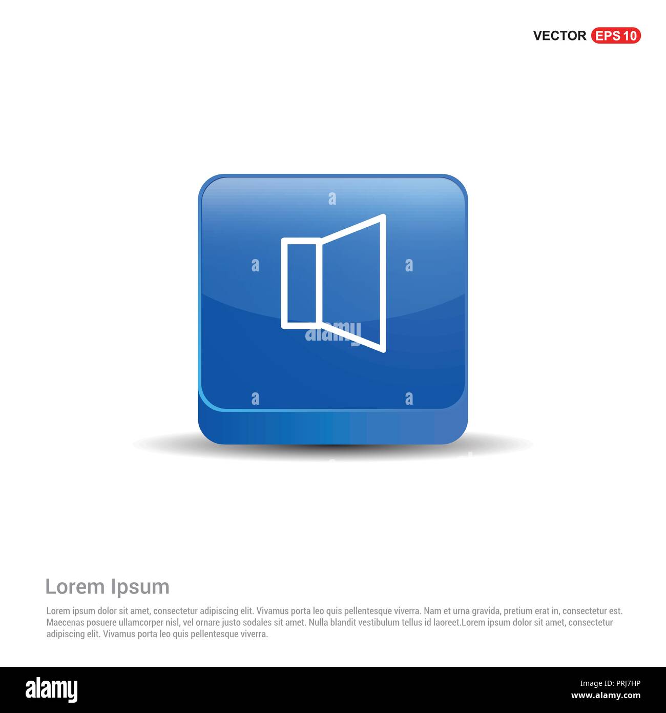 Sound volume icon - 3d Blue Button Stock Vector Image & Art - Alamy