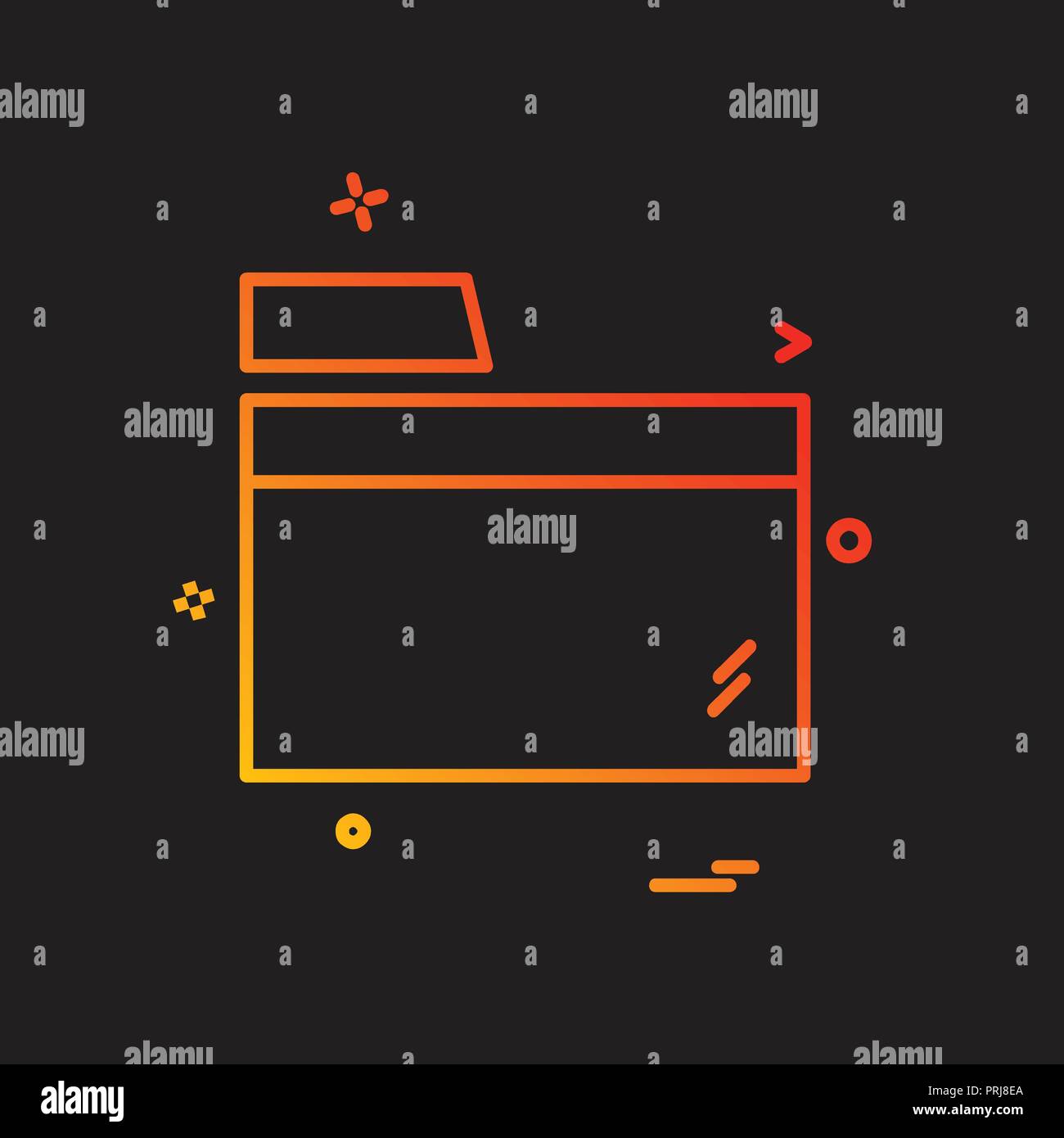 Folder icon design vector Stock Vector Image & Art - Alamy