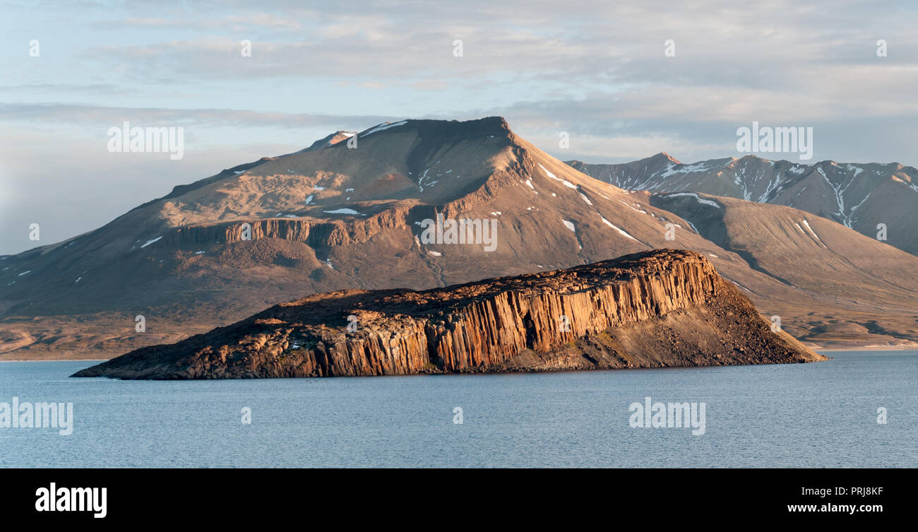 Robertson Island and Rudbeck Mountain from Cape Humboldt, Greenland ...