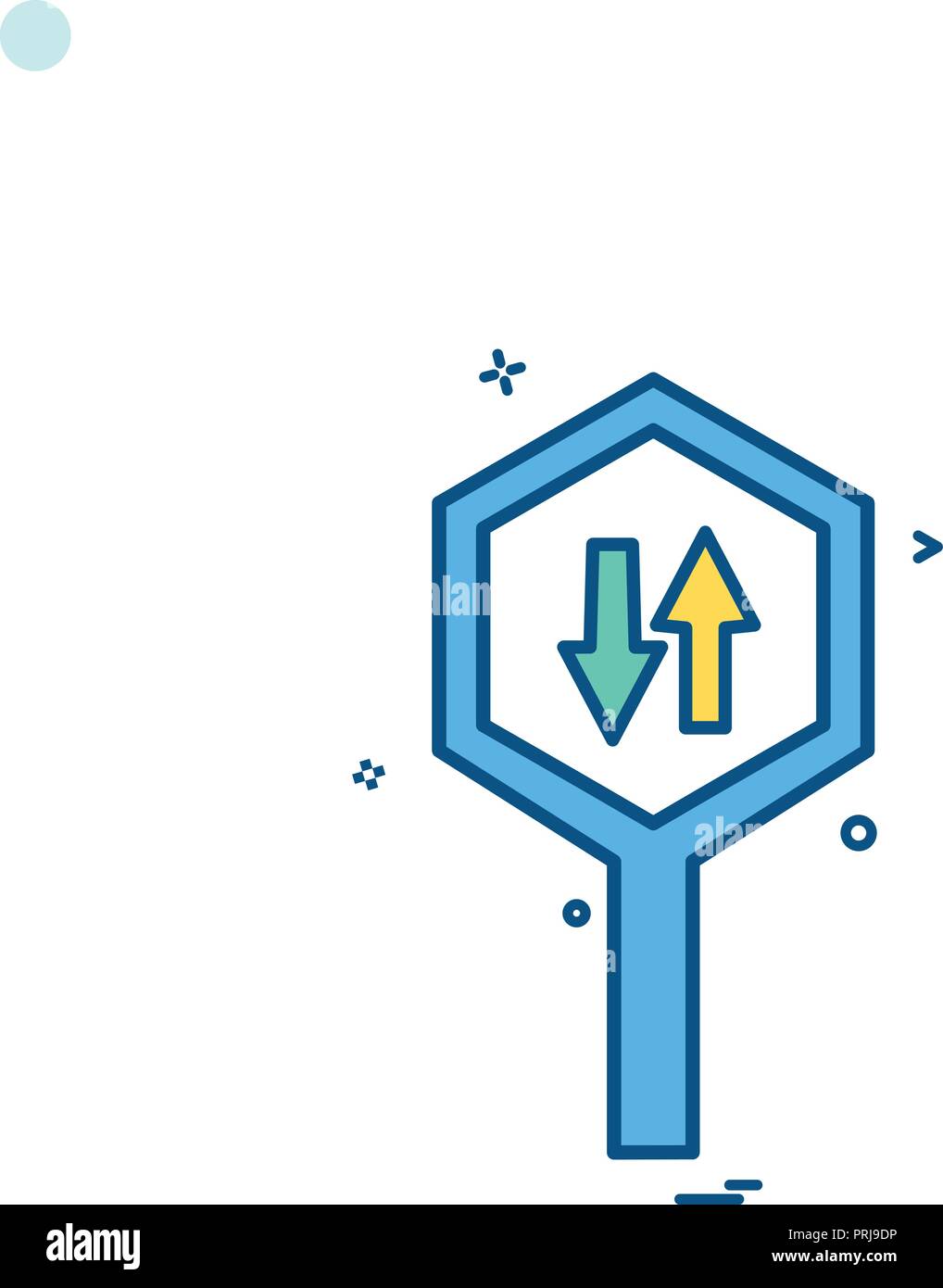 One way road map Stock Vector Images - Alamy