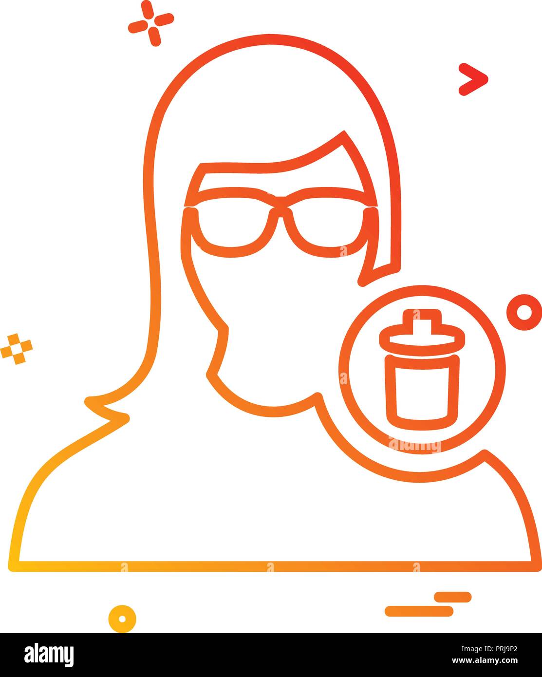 Avatar female icon design vector Stock Vector Image & Art - Alamy