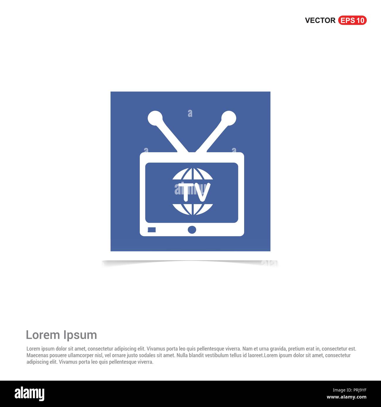 Tv Icon - Blue photo Frame Stock Vector Image & Art - Alamy