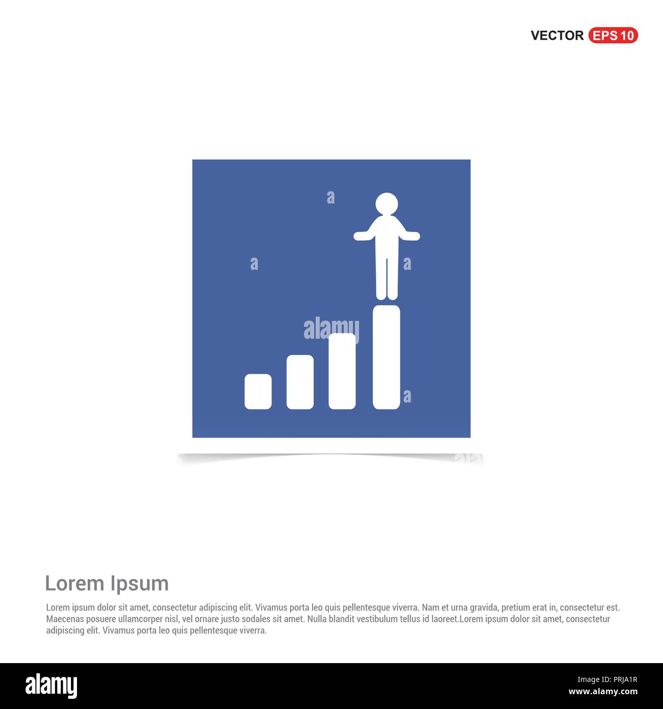 Progress Graph Icon Blue Photo Frame Stock Vector Image And Art Alamy