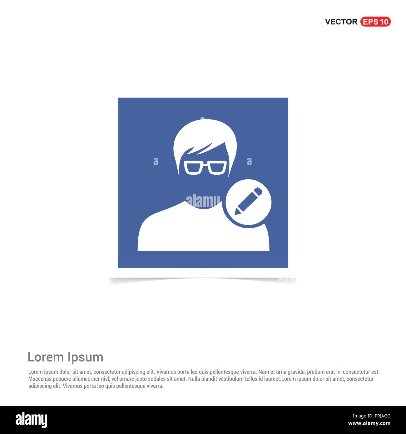Edit user Icon - Blue photo Frame Stock Vector Image & Art - Alamy
