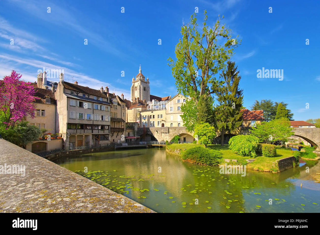 the town Dole and church in France Stock Photo - Alamy