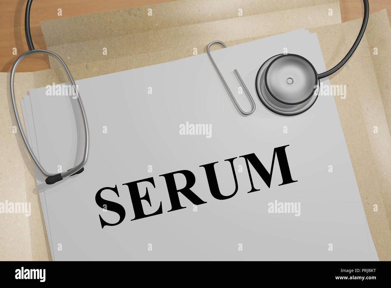 3D illustration of SERUM title on a medical document Stock Photo - Alamy