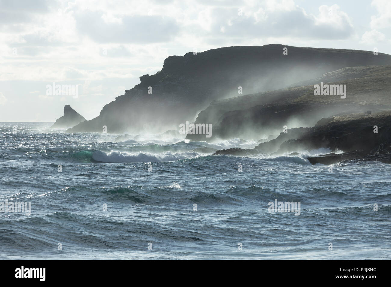 Wild Seascape, Trevose Head Cornwall Stock Photo - Alamy