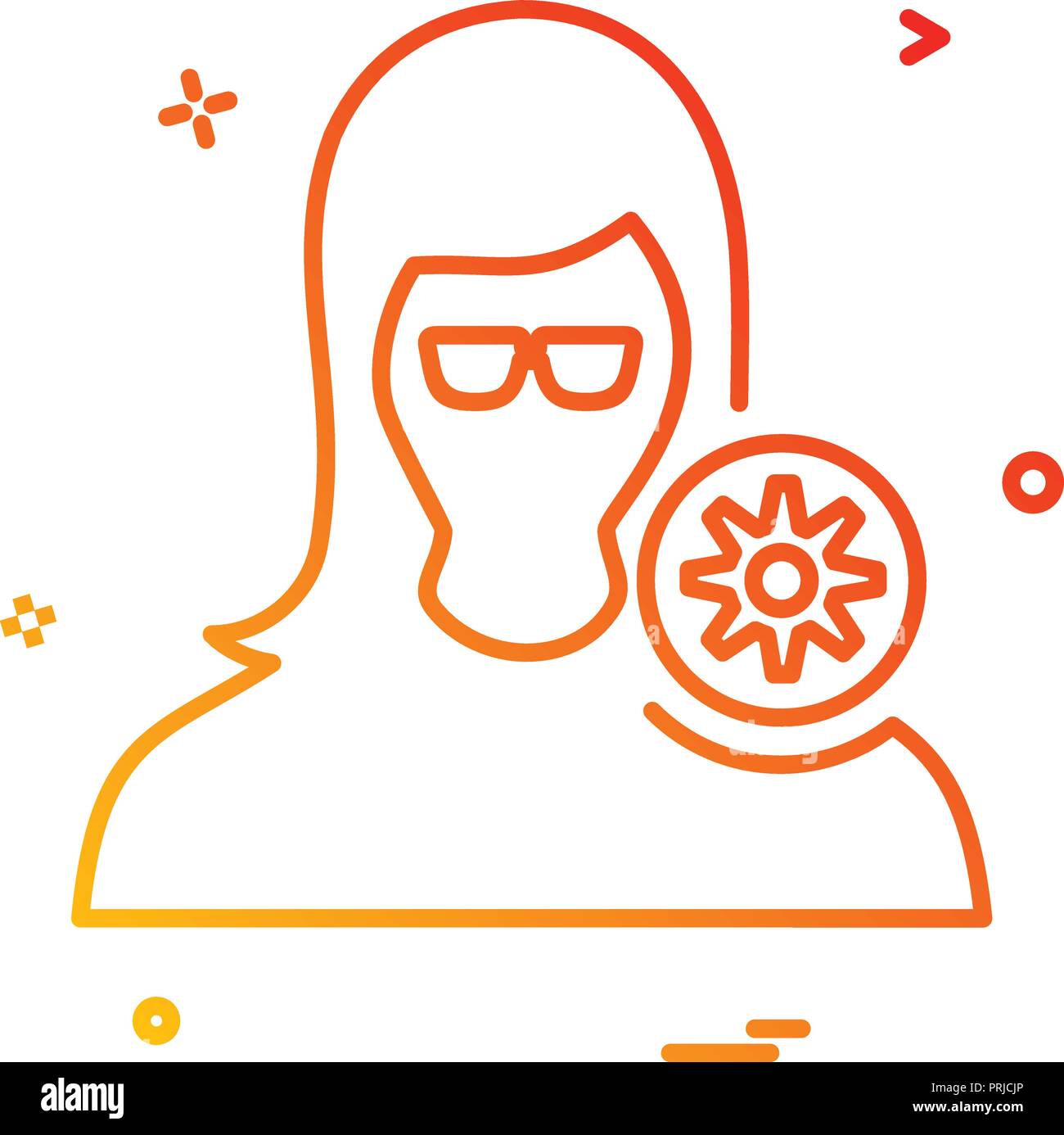 Avatar female icon design vector Stock Vector Image & Art - Alamy