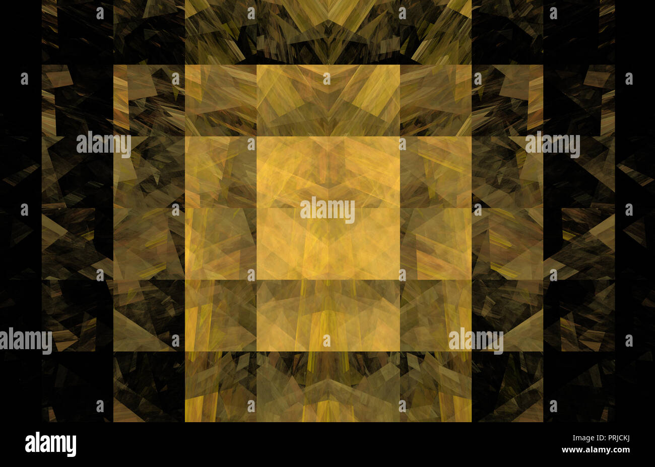 Yellow tile fractal background. Fantasy fractal texture. Digital art ...