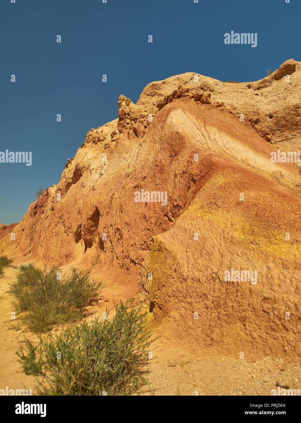 Fairy Tale Canyon, rock formations on the Issyk-Kul lake. Kyrgyzstan ...