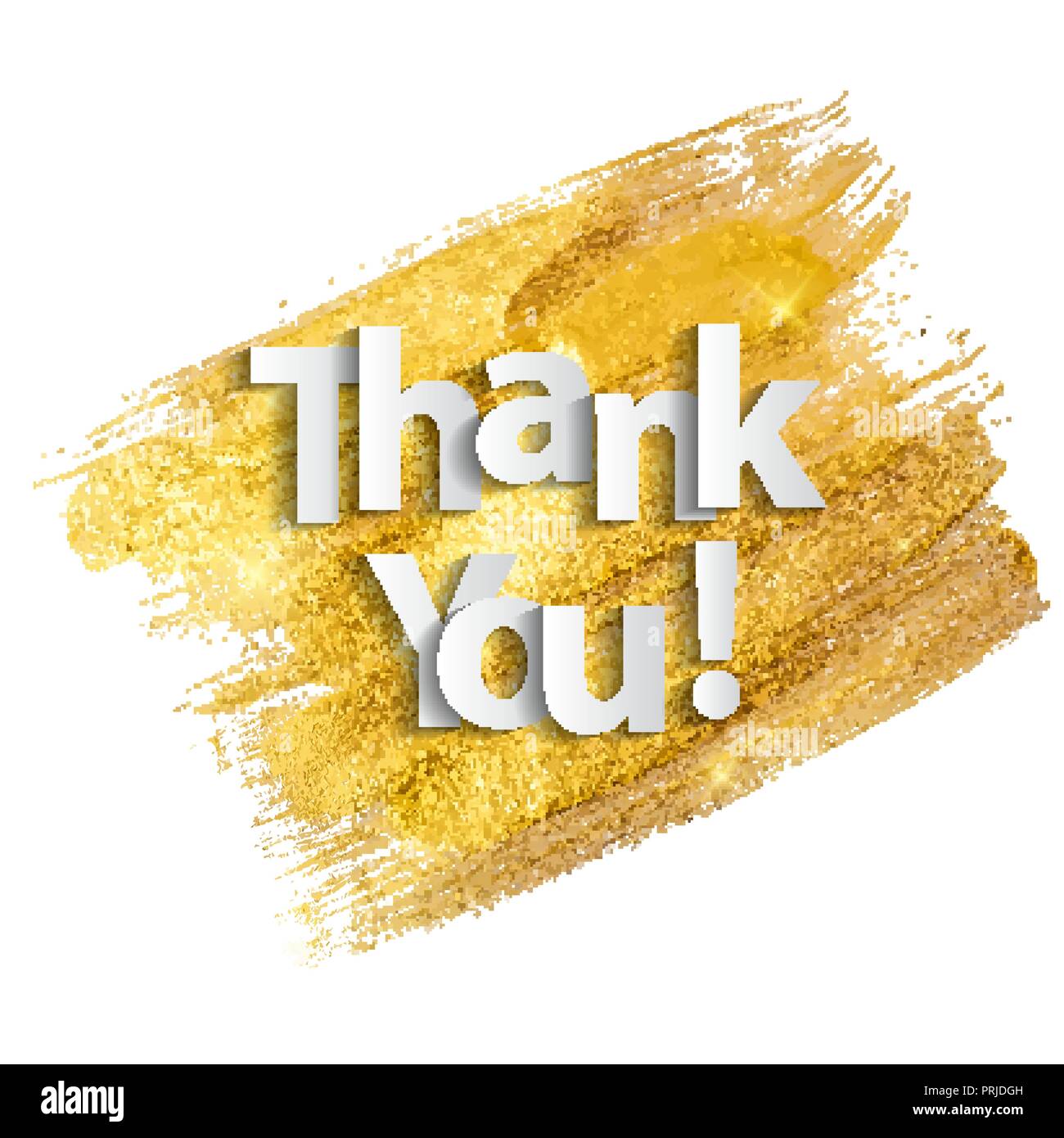 Paper art of thank you lettering background. Vector Illustration Stock Vector Image & Art - Alamy