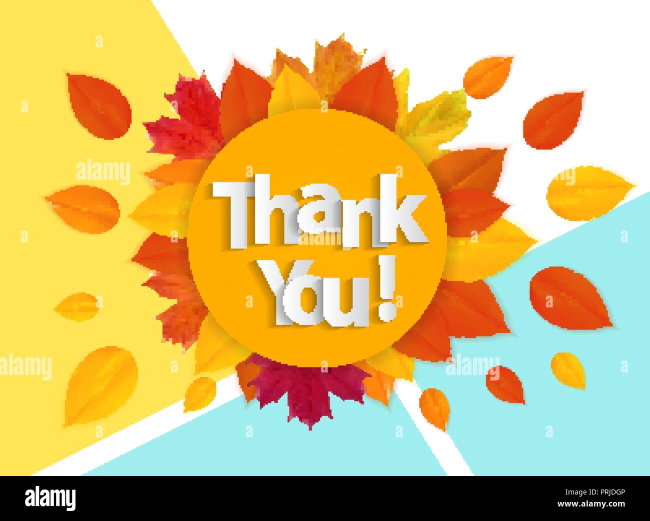 Paper art of thank you lettering background. Vector Illustration Stock Vector Image & Art - Alamy