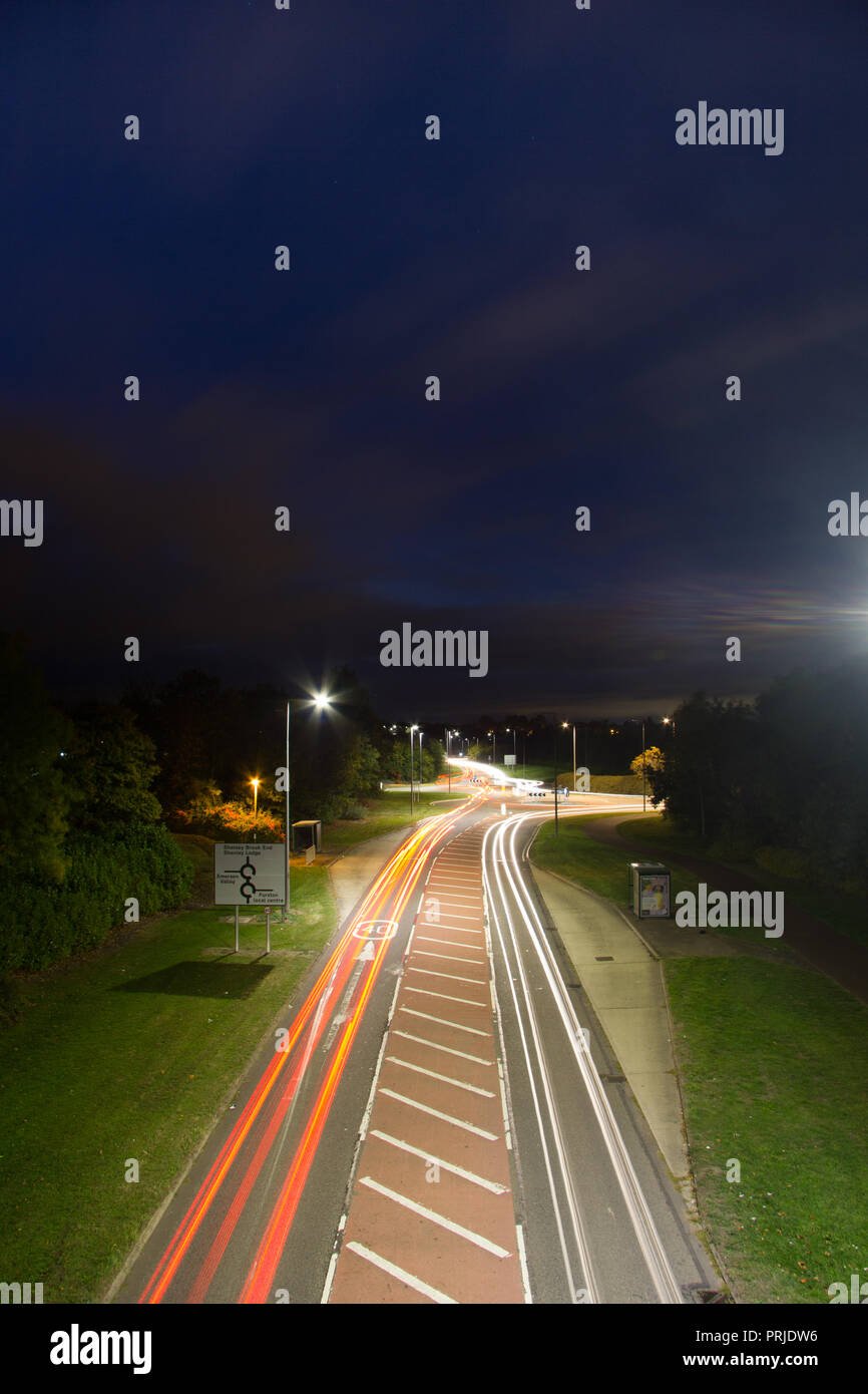 Roads at Night Stock Photo - Alamy