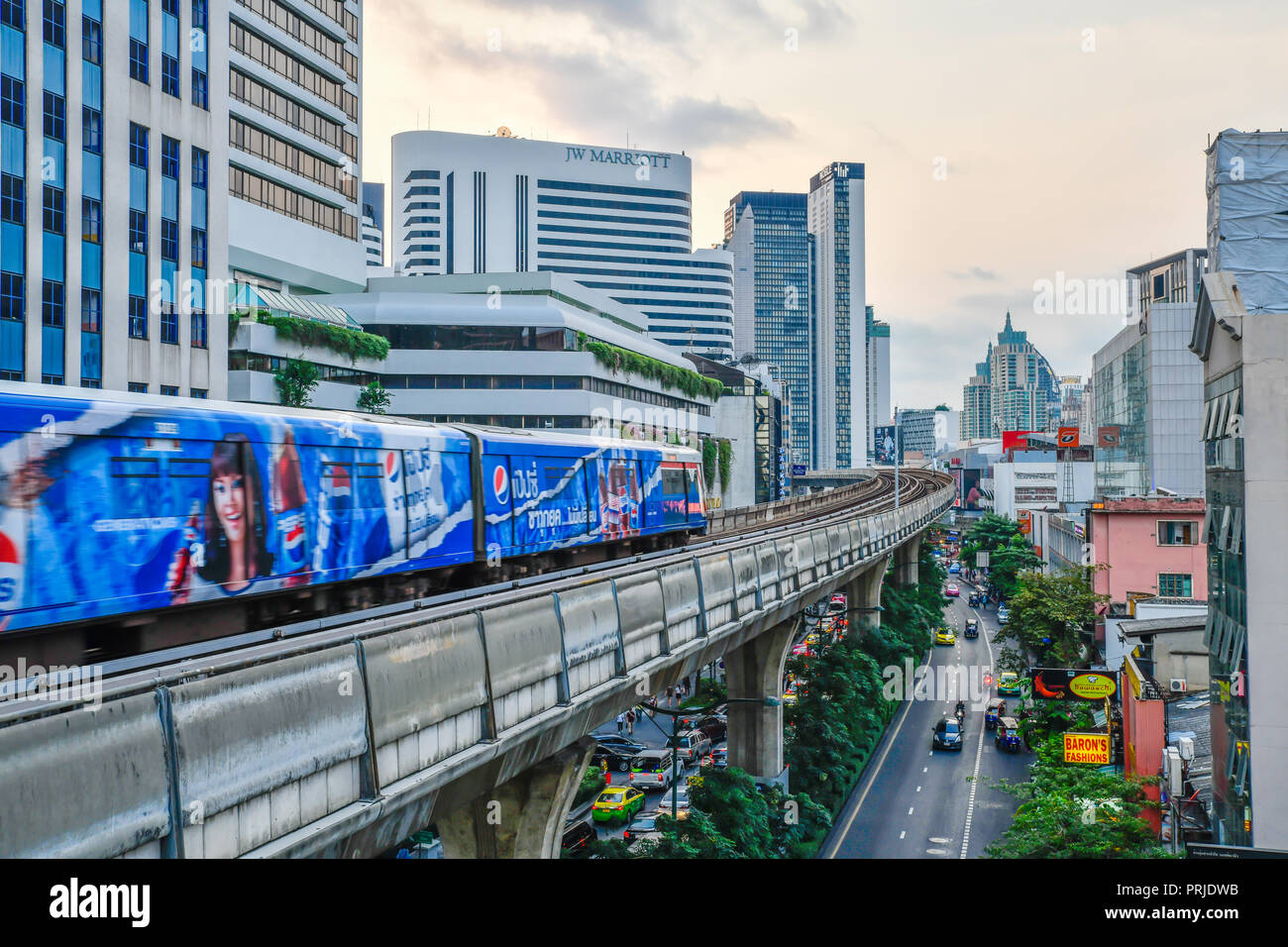 BANGKOK, THAILAND - Mar. 8, 2018 : Bangkok Mass Transit System or BTS ...