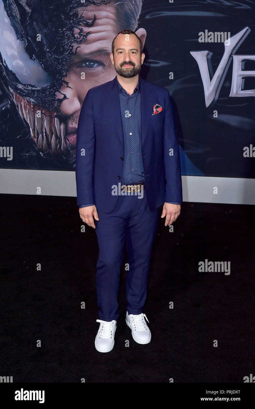 Steve Zissis attending the 'Venom' premiere at Regency Village Theatre ...