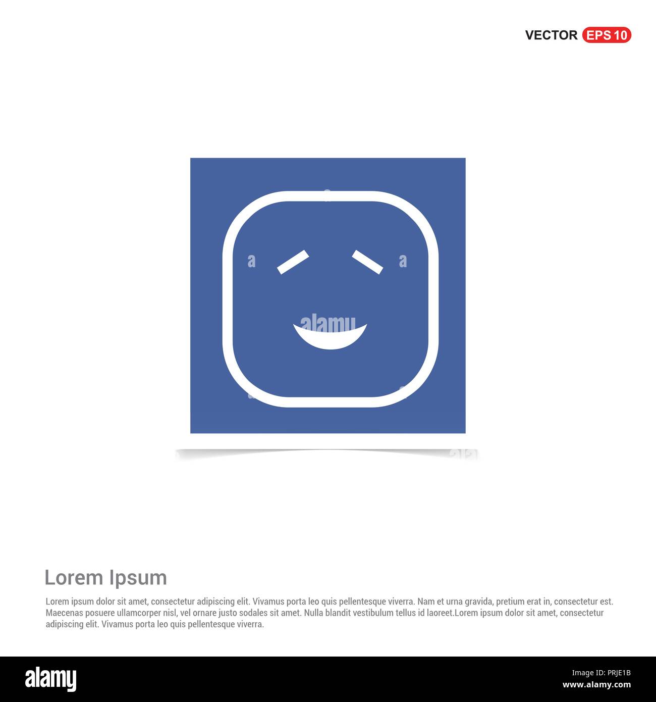 smiley icon, Face icon - Blue photo Frame Stock Vector Image & Art - Alamy