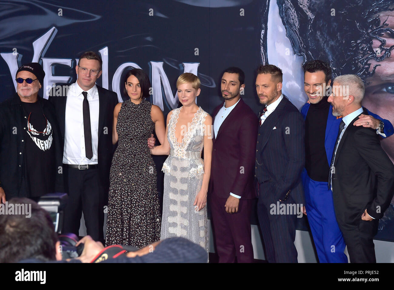 Ruben Fleischer, Jenny Slate, Michelle Williams, Riz Ahmed, Tom Hardy, Reid Scott and guest ...