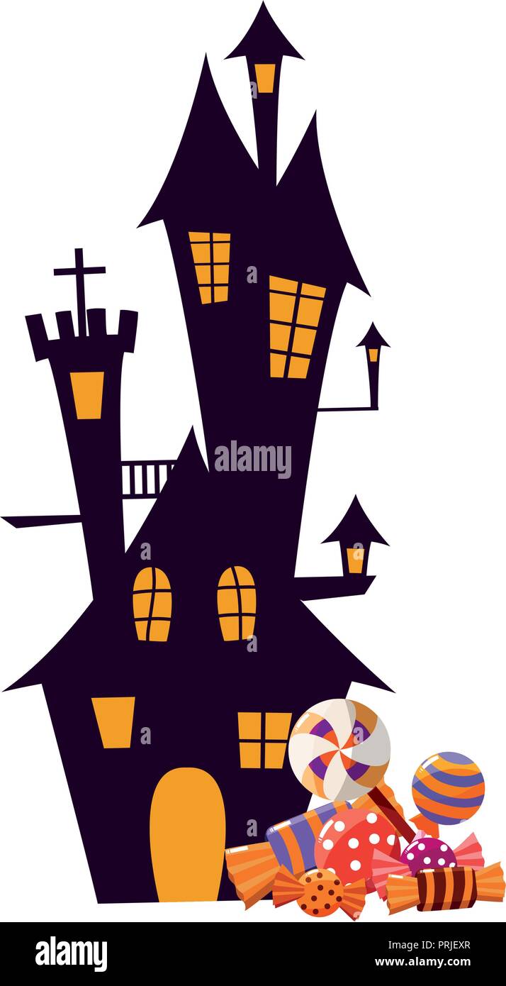 Creepy castle ruins Stock Vector Images - Alamy