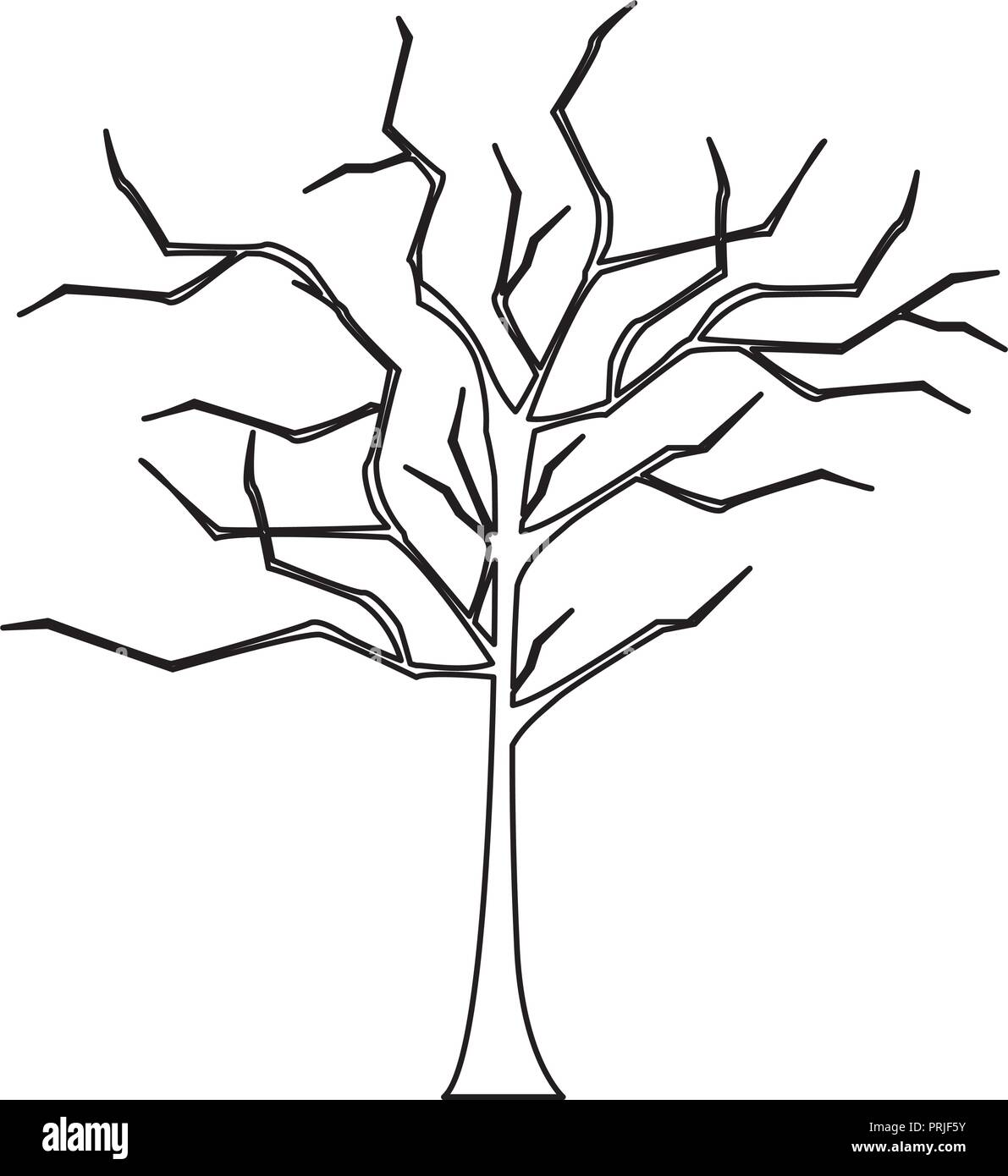 scene with tree branche vector illustration design Stock Vector Image ...